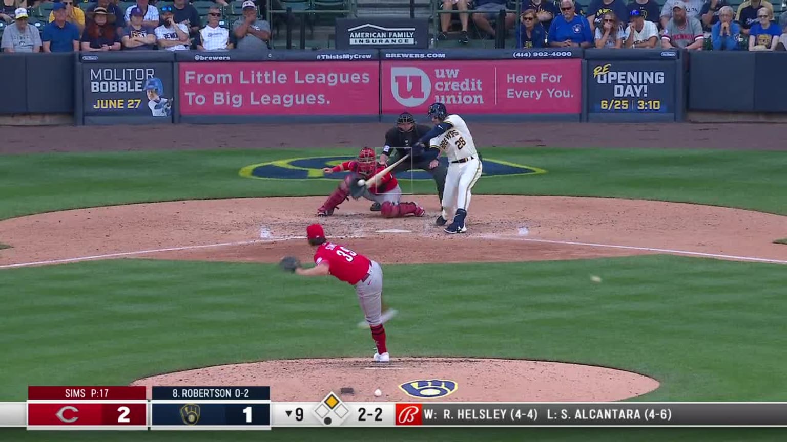 Daniel Robertson strikes out swinging. | 06/16/2021 | MLB.com