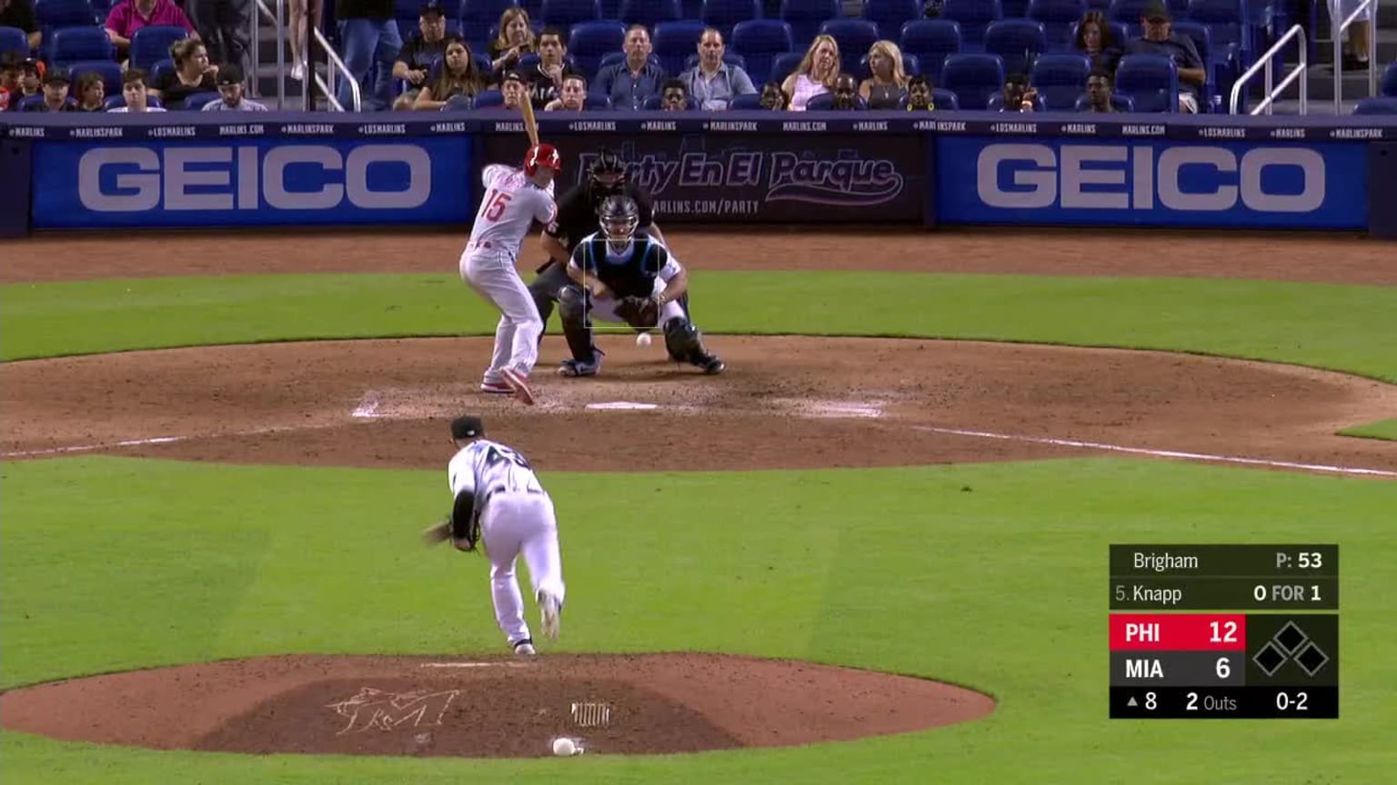 Andrew Knapp strikes out swinging, catcher Jorge Alfaro to first ...