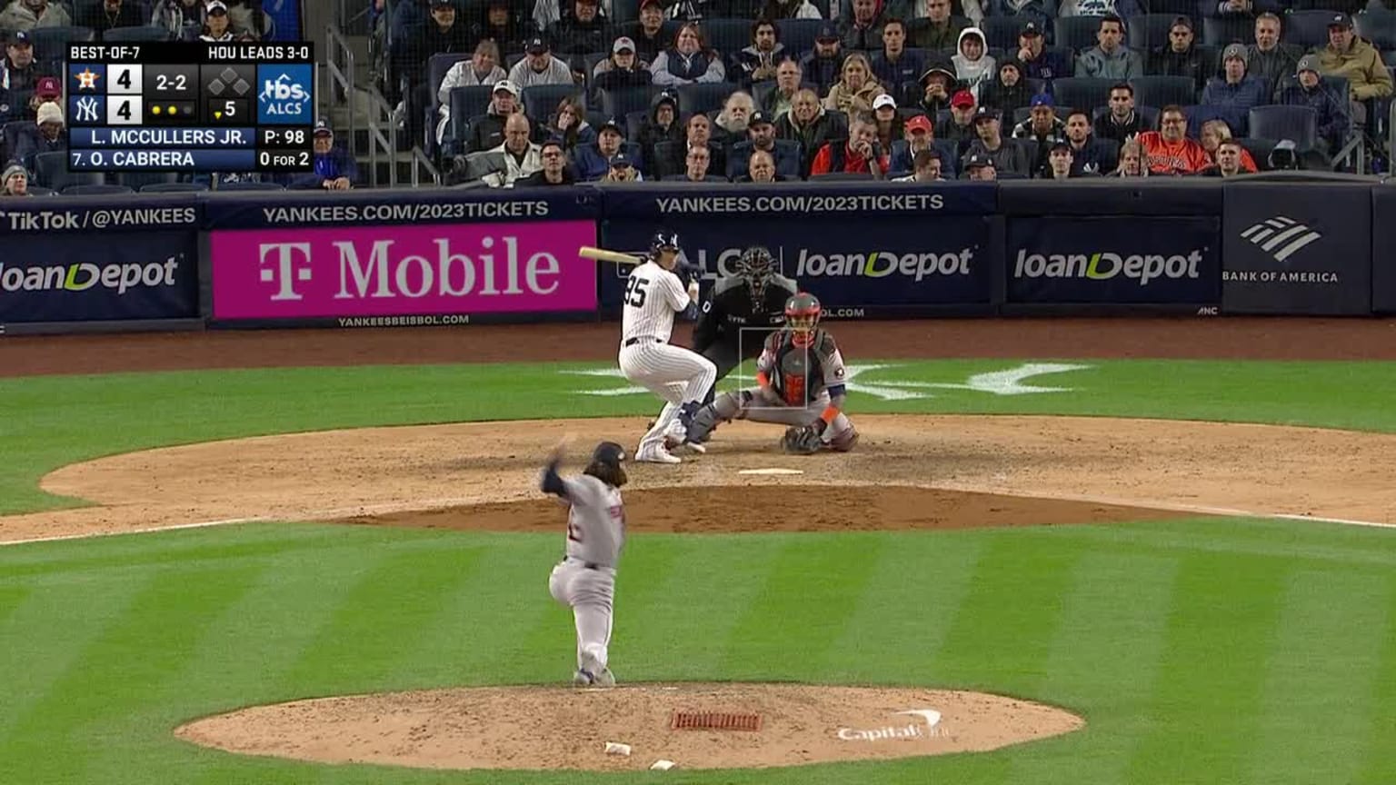 Oswaldo Cabrera called out on strikes. | 10/23/2022 | Houston Astros