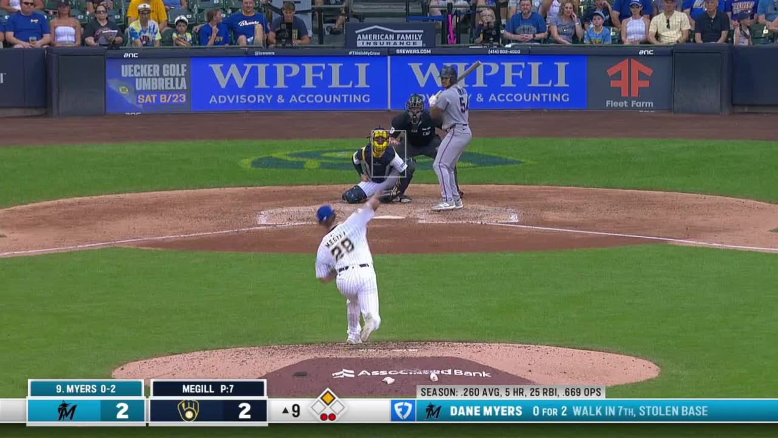 Dane Myers flies out to right fielder Isaac Collins. | 07/27/2025 | MLB.com