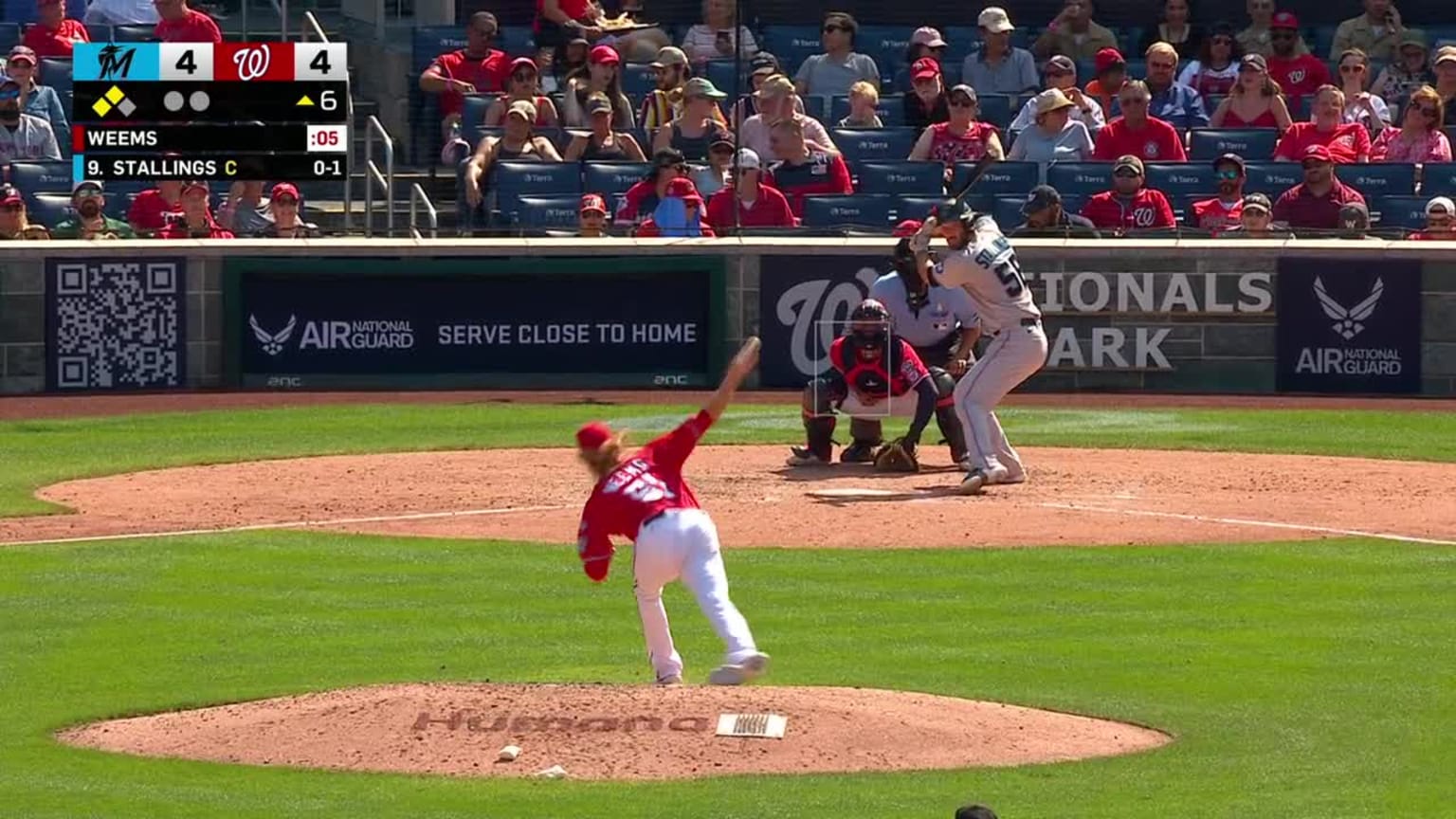 Jordan Weems Called Strike to Jacob Stallings | 09/03/2023 | Miami Marlins