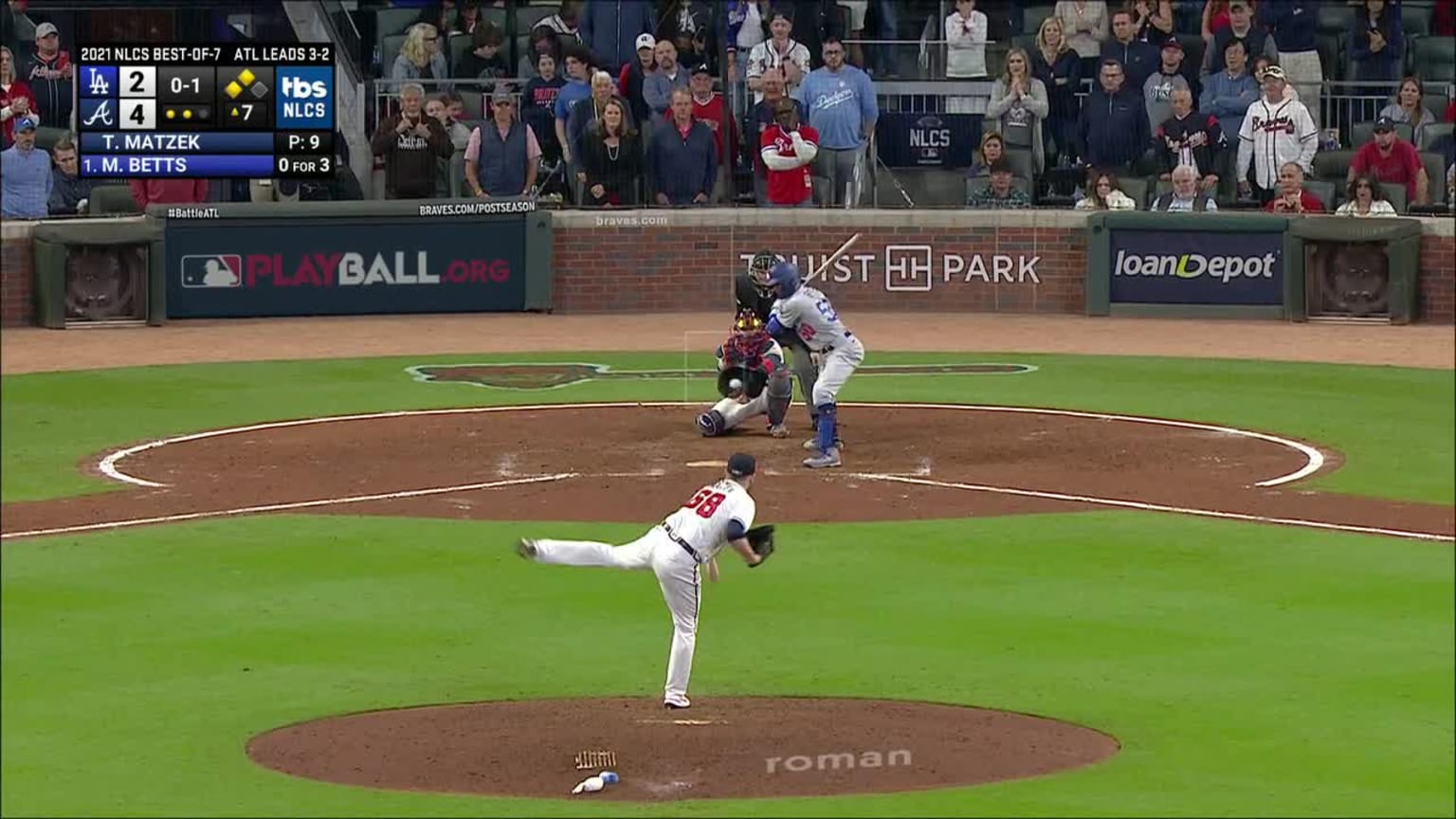 Tyler Matzek Called Strike to Mookie Betts | 10/23/2021 | MLB.com