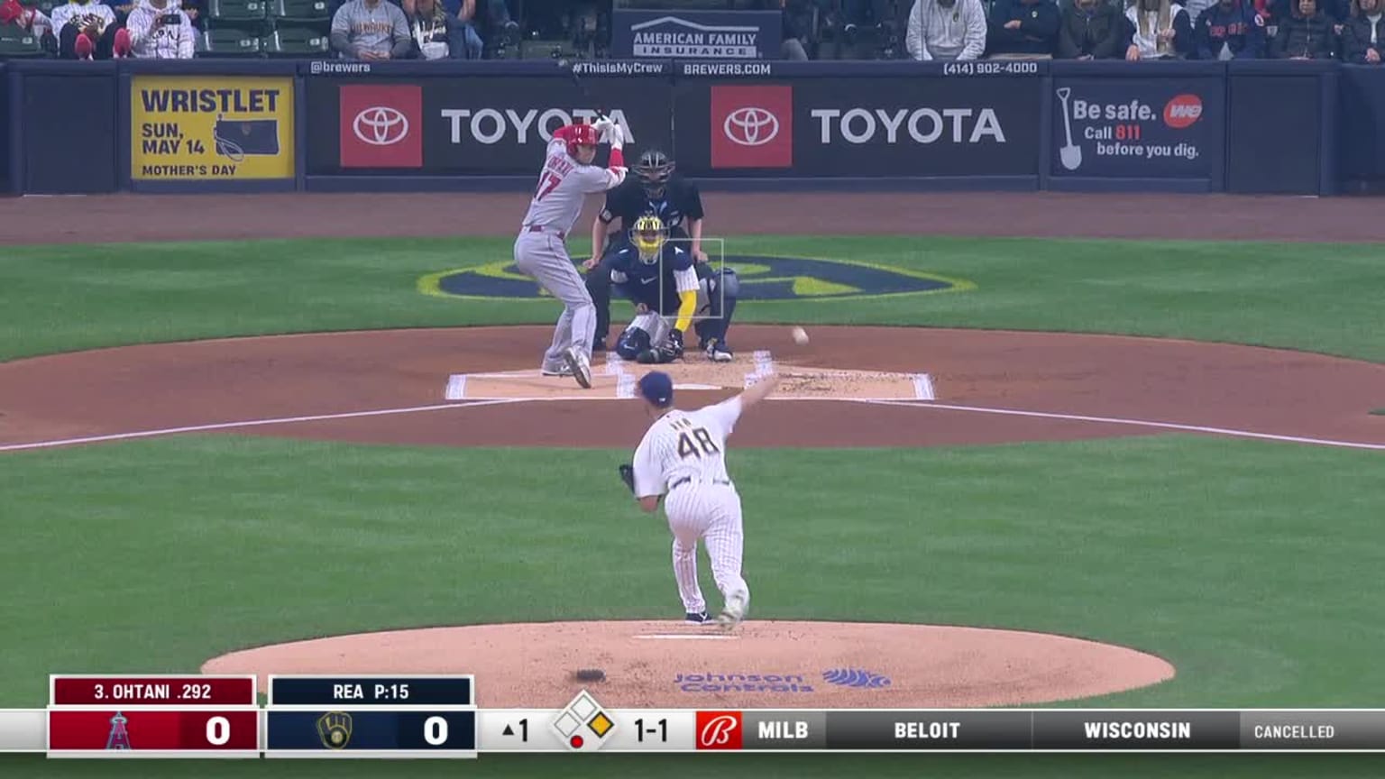 Colin Rea Foul to Shohei Ohtani | 04/30/2023 | MLB.com