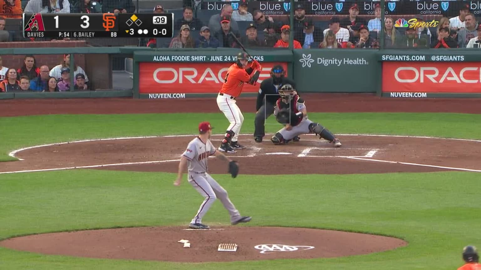 Patrick Bailey grounds out, second baseman Ketel Marte to first baseman ...