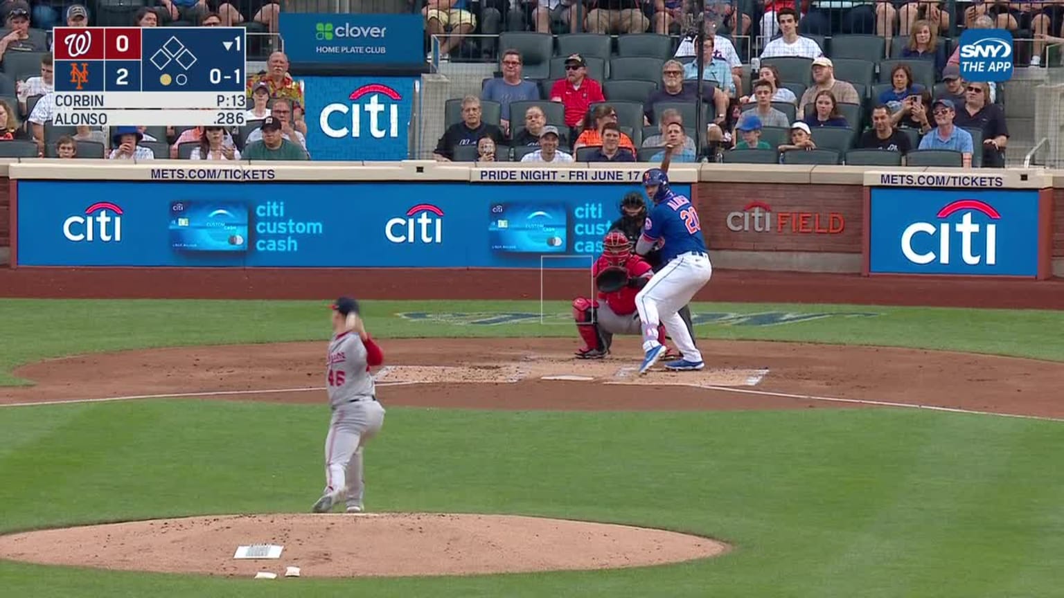 Patrick Corbin Foul to Pete Alonso | 05/31/2022 | Texas Rangers