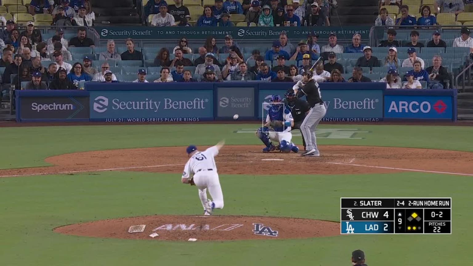 Austin Slater strikes out swinging. | 07/02/2025 | Los Angeles Dodgers