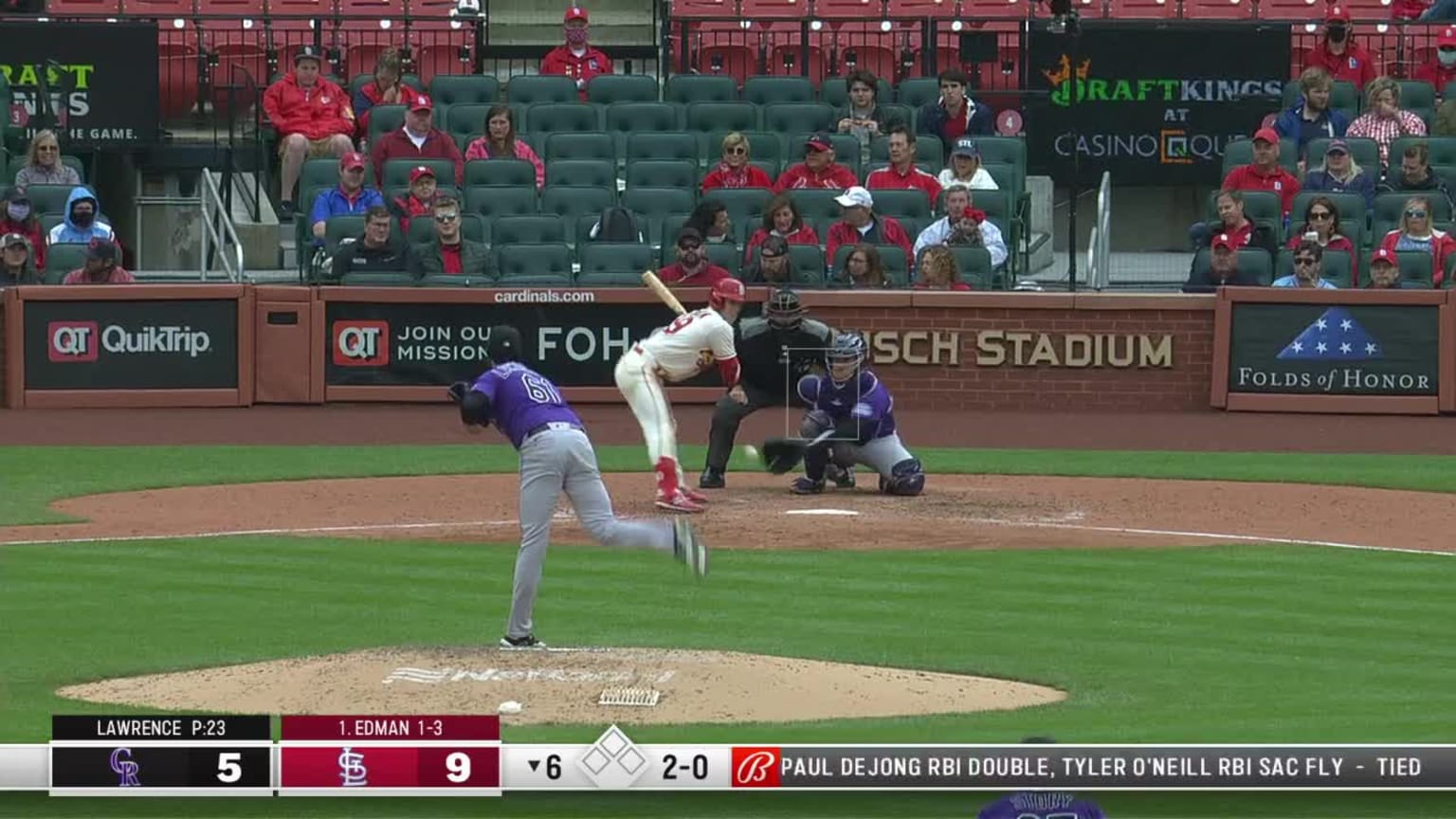Justin Lawrence Ball to Tommy Edman | 05/08/2021 | MLB.com