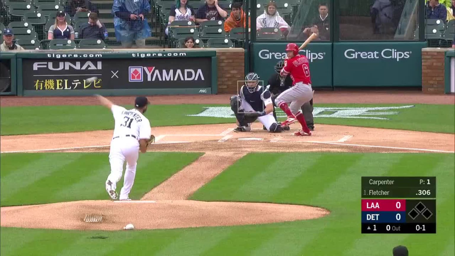 Ryan Carpenter Ball to David Fletcher | 05/09/2019 | MLB.com