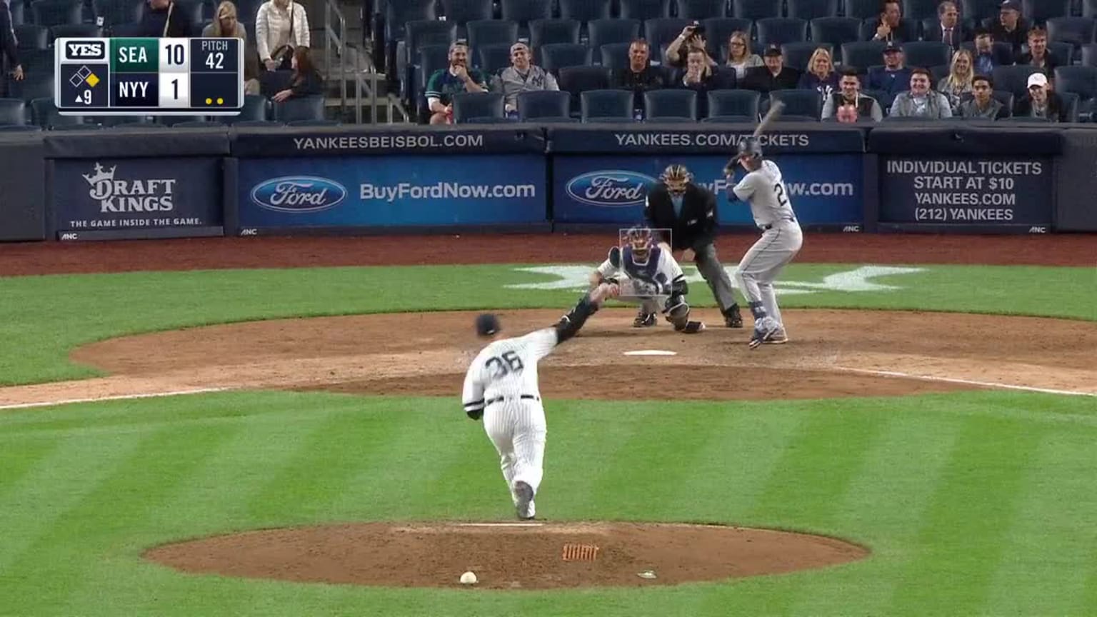 Jake Barrett Ball In Dirt to Ryon Healy | 05/08/2019 | New York Yankees