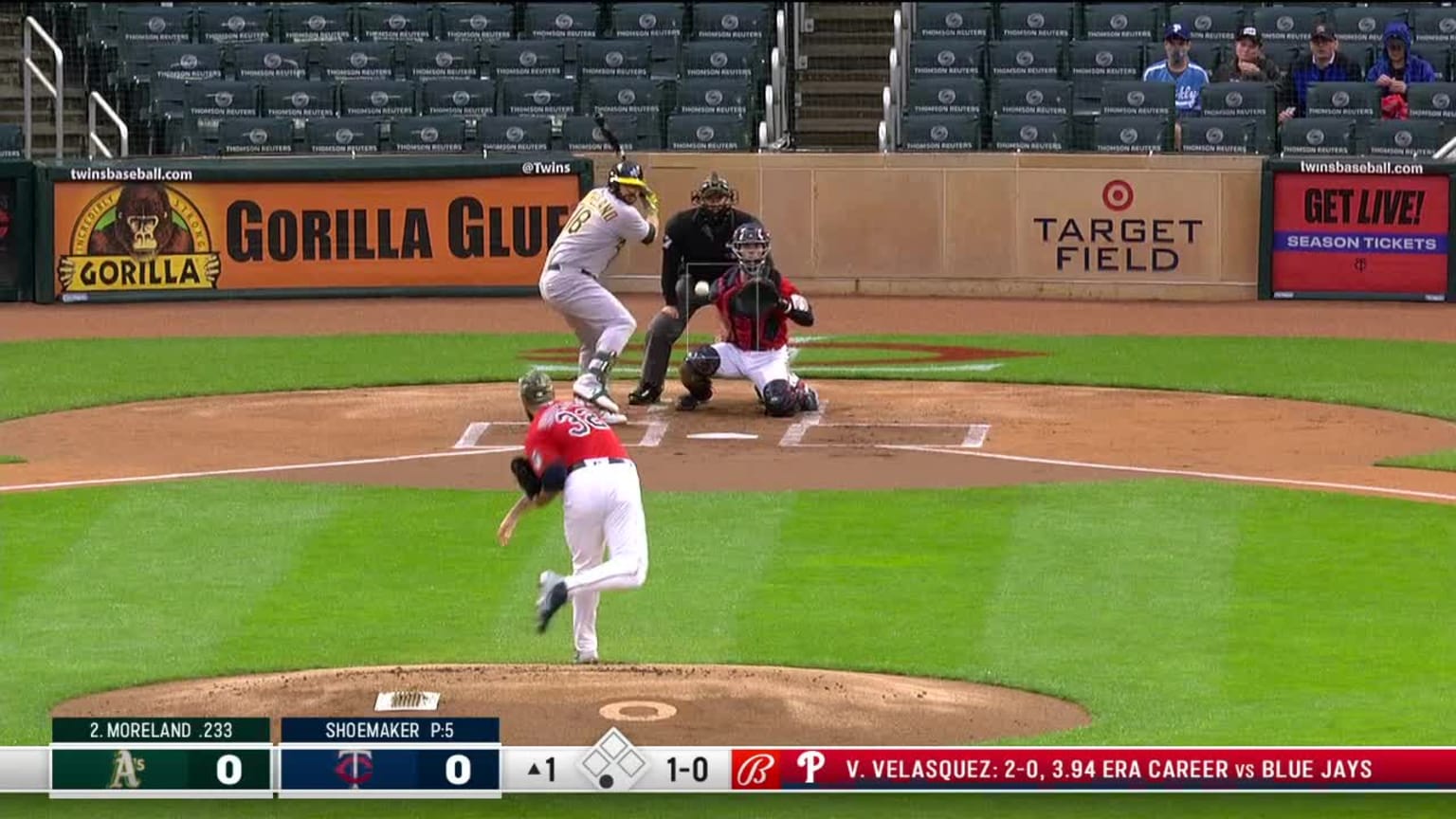 Matt Shoemaker Foul to Mitch Moreland | 05/14/2021 | MLB.com