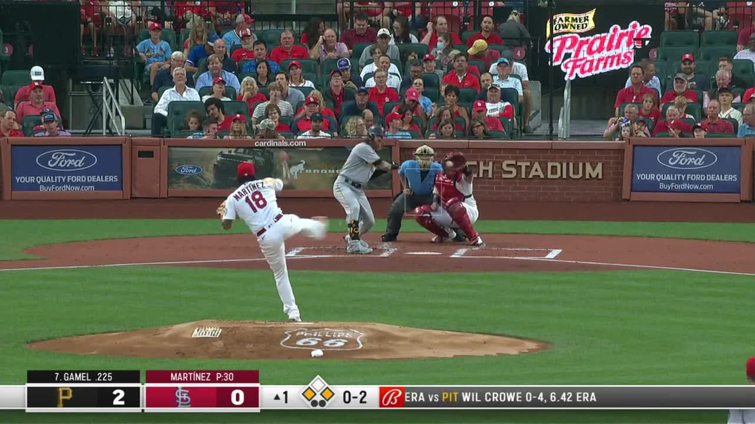 Carlos Martinez Ball to Ben Gamel | 06/24/2021 | Toronto Blue Jays