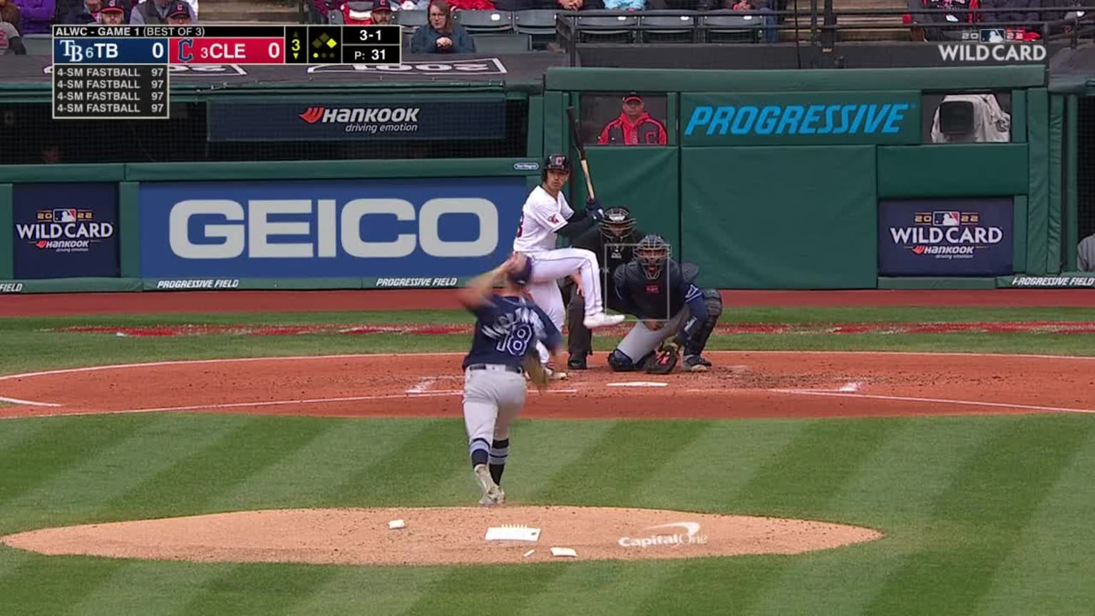 Steven Kwan grounds into a force out, fielded by second baseman Taylor ...