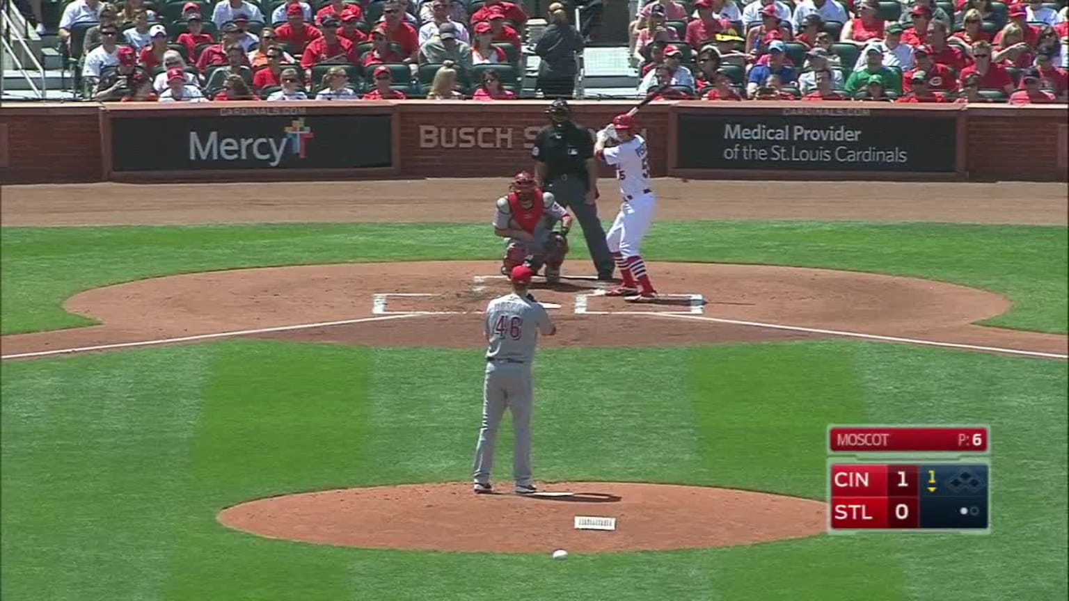 Jon Moscot Swinging Strike to Stephen Piscotty | 04/17/2016 ...