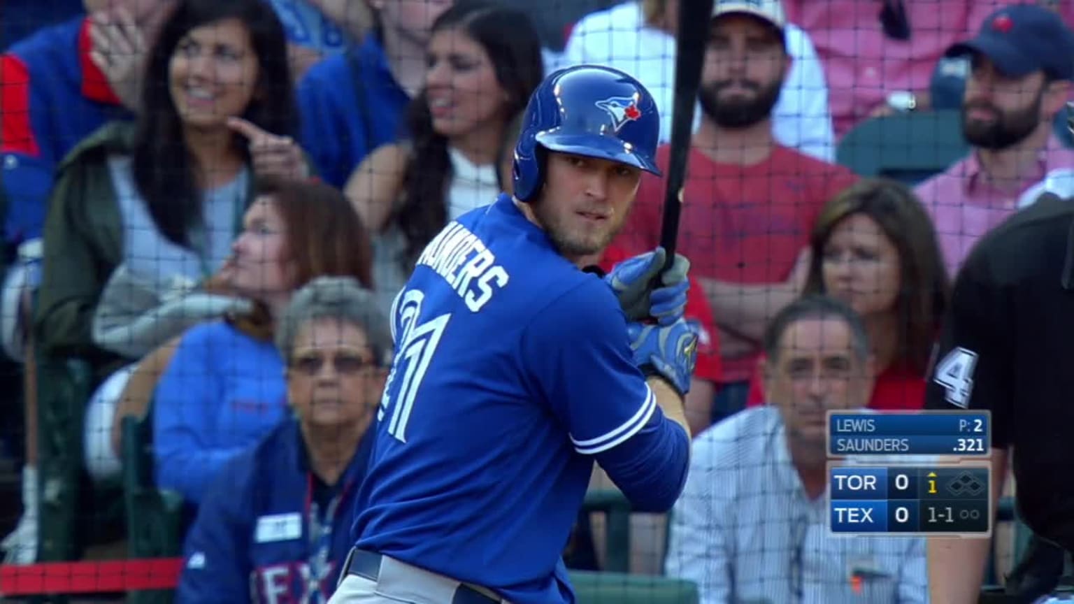 Colby Lewis Ball to Michael Saunders | 05/14/2016 | Cleveland Guardians