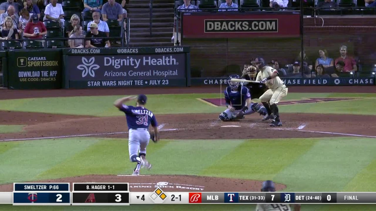 Jake Hager singles on a bunt ground ball to pitcher Devin Smeltzer ...