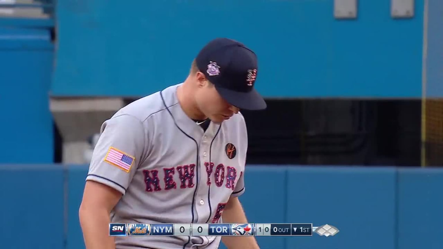 Corey Oswalt Called Strike to Curtis Granderson | 07/04/2018 ...