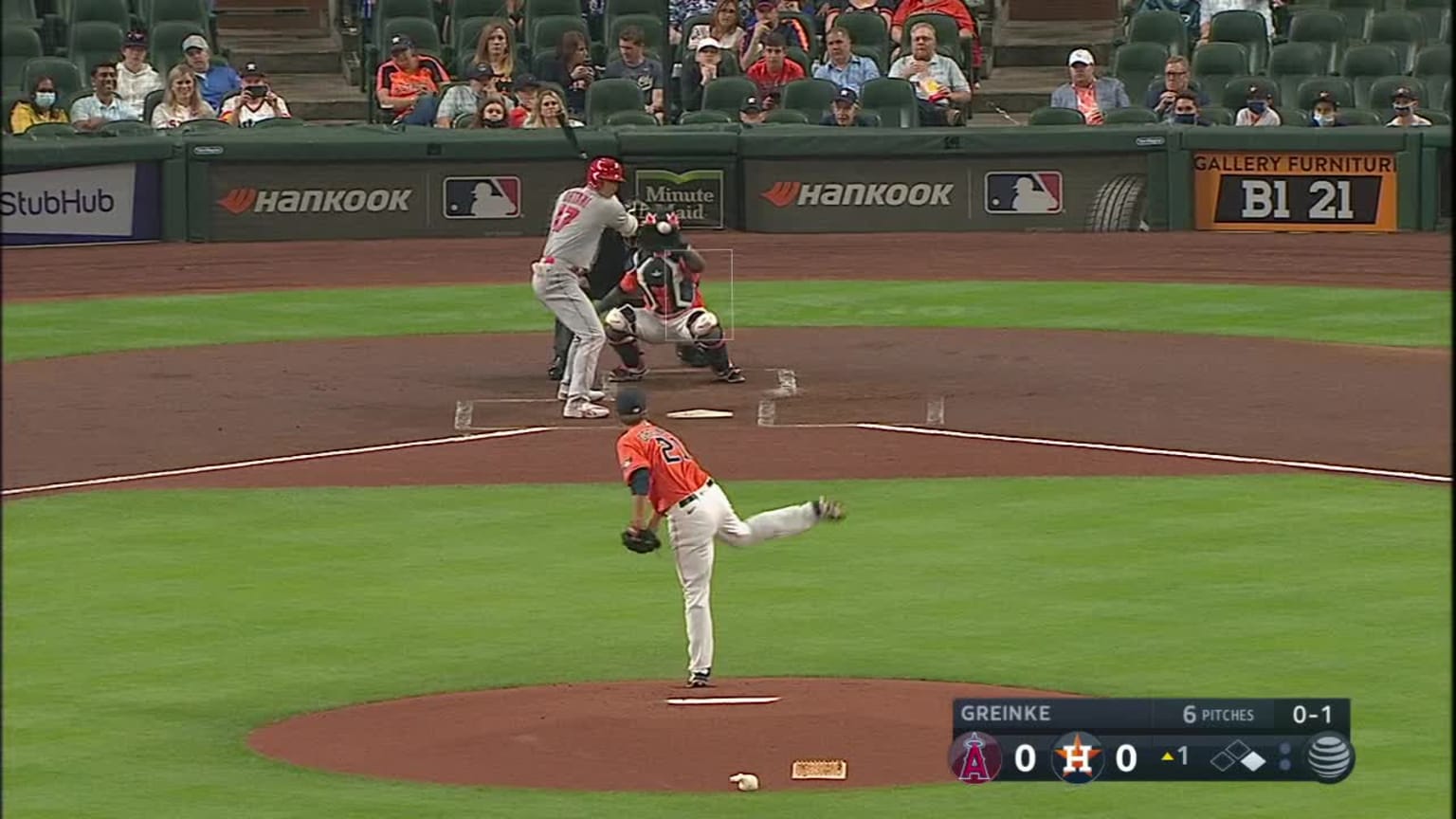Zack Greinke Ball to Shohei Ohtani | 04/23/2021 | Boston Red Sox