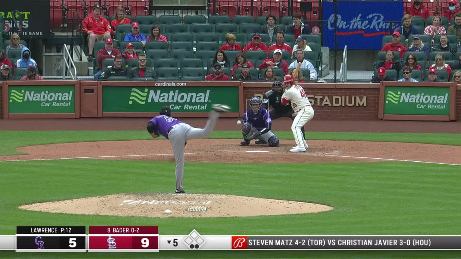 Justin Lawrence Ball to Harrison Bader | 05/08/2021 | MLB.com