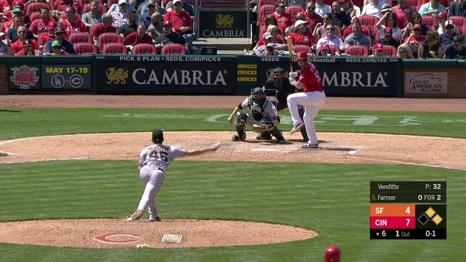 Pat Venditte Ball to Kyle Farmer | 05/06/2019 | MLB.com