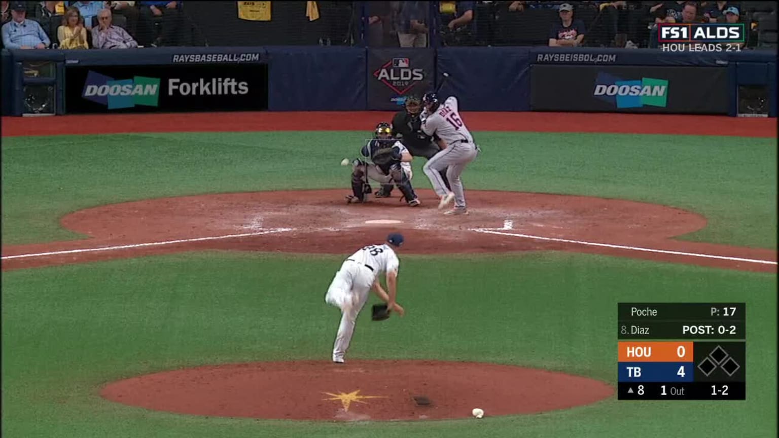 Colin Poche Ball to Aledmys Diaz | 10/08/2019 | Boston Red Sox