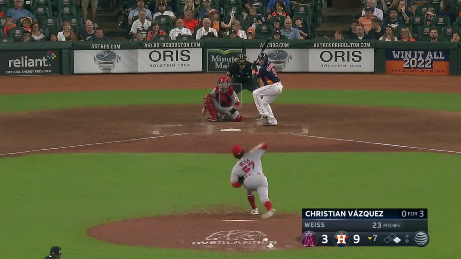 Zack Weiss Called Strike to Christian Vazquez | 09/11/2022 | MLB.com