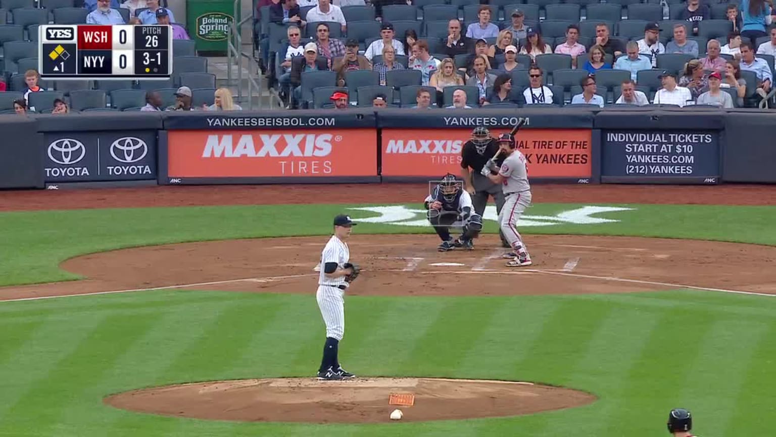 Anthony Rendon out on a sacrifice fly to center fielder Aaron Hicks ...