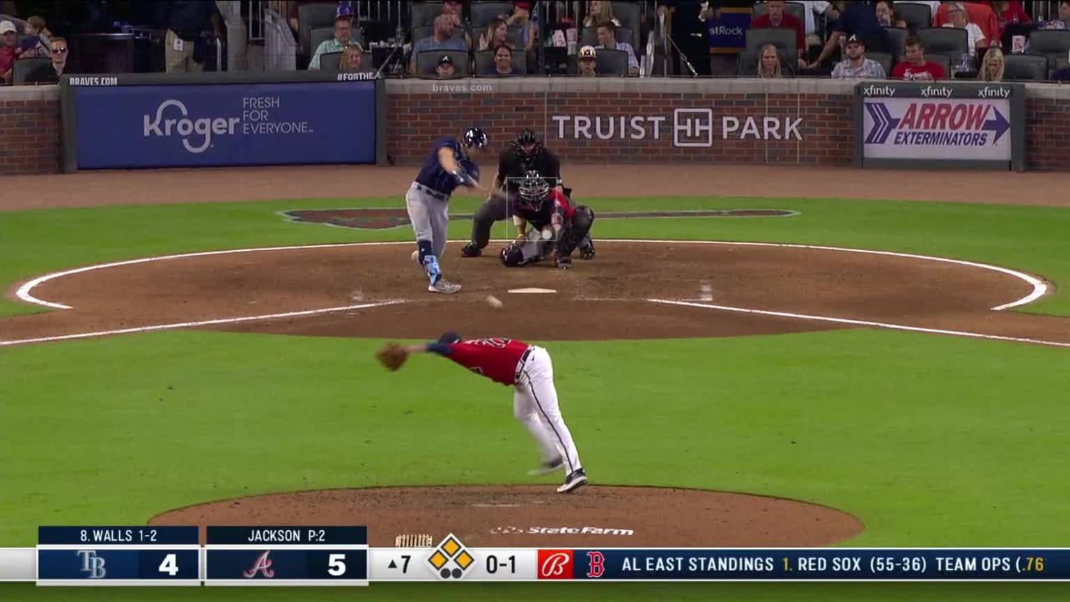 Taylor Walls grounds out, shortstop Dansby Swanson to first baseman ...