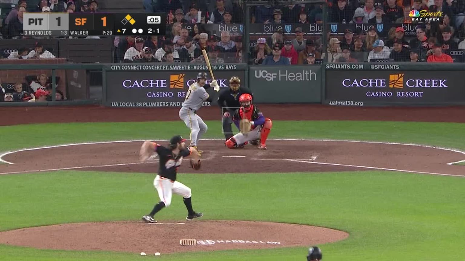 Bryan Reynolds grounds out, third baseman Matt Chapman to first baseman ...