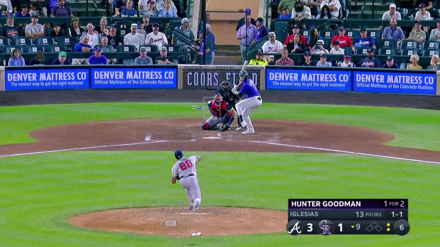 Hunter Goodman grounds out, shortstop Orlando Arcia to first baseman ...