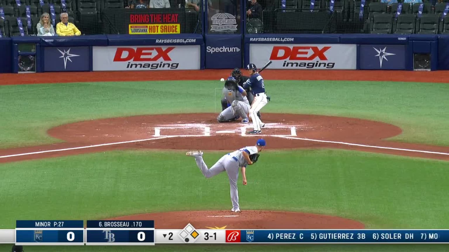 Mike Brosseau walks. Manuel Margot to 2nd. | 05/26/2021 | MLB.com