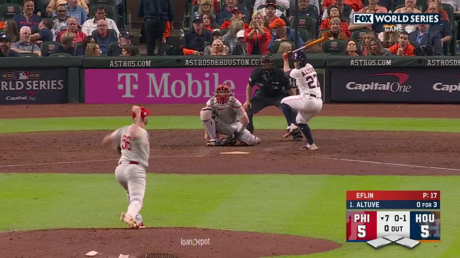 Jose Altuve grounds out, shortstop Bryson Stott to first baseman Rhys ...