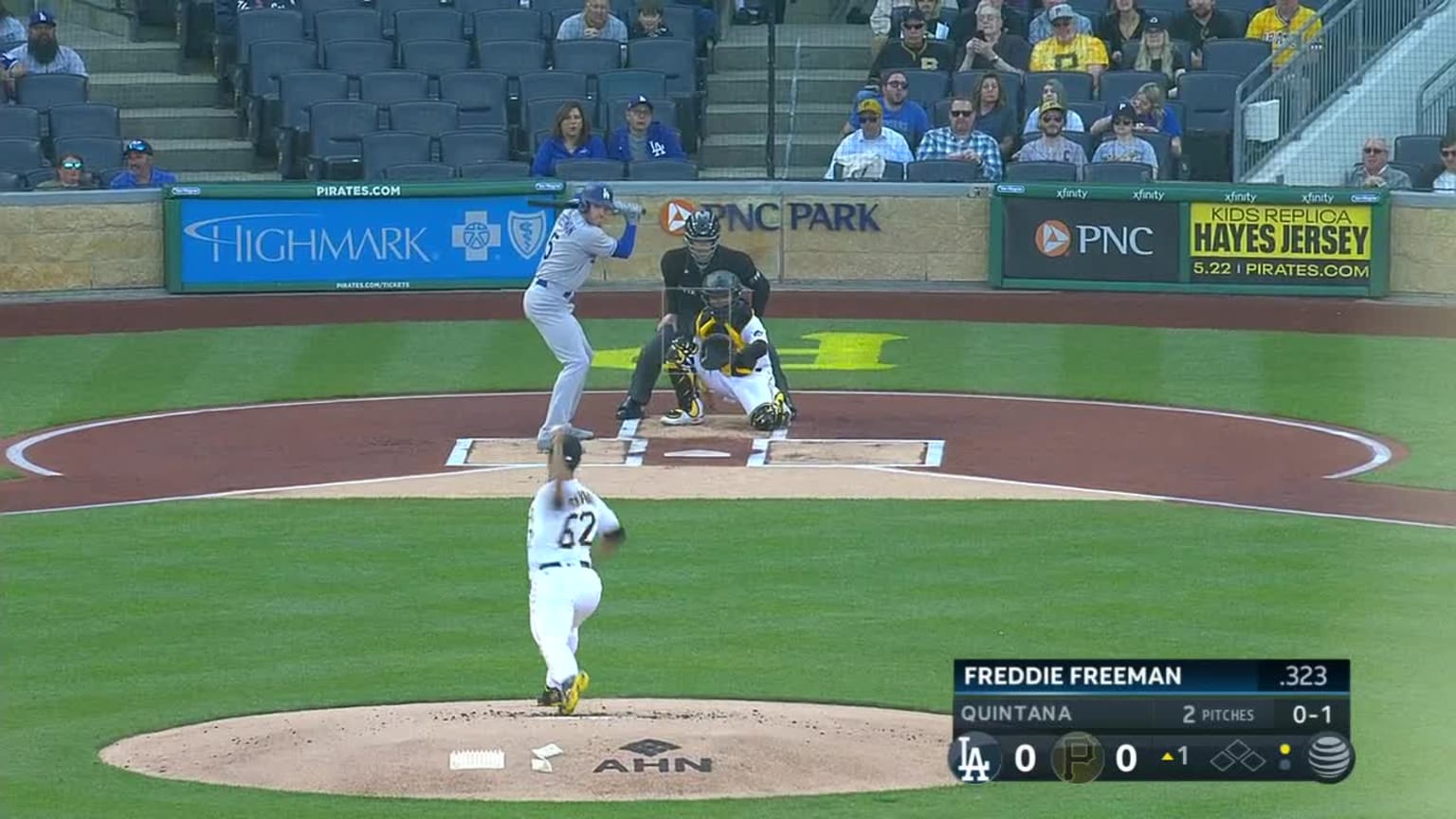 Freddie Freeman hit by pitch. | 05/09/2022 | Tampa Bay Rays