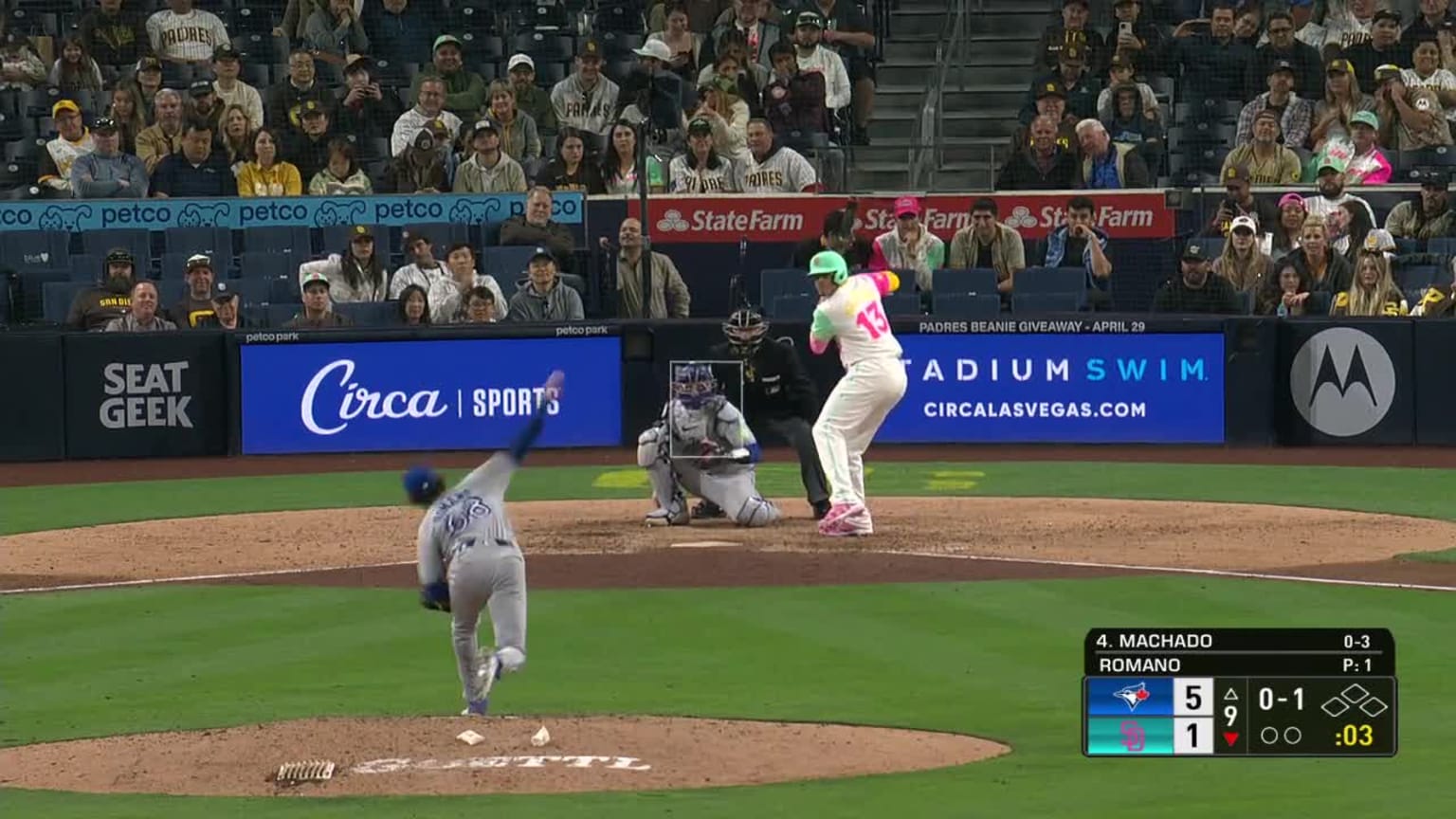 Manny Machado lines out sharply to center fielder Kevin Kiermaier. | 04/19/2024 | MLB.com