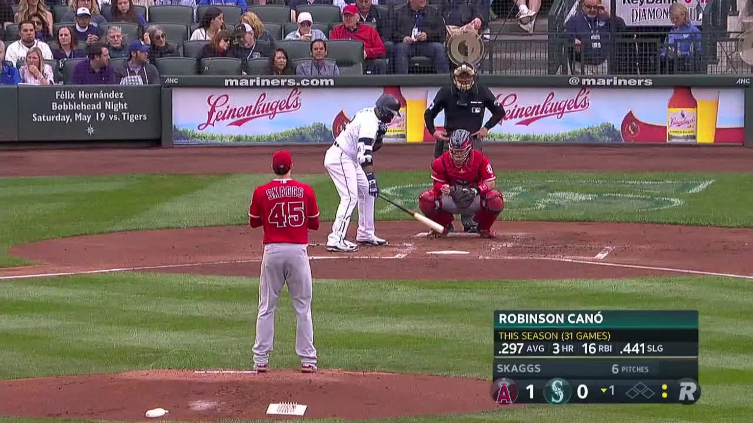 Tyler Skaggs Called Strike to Robinson Cano | 05/05/2018 | Pittsburgh ...