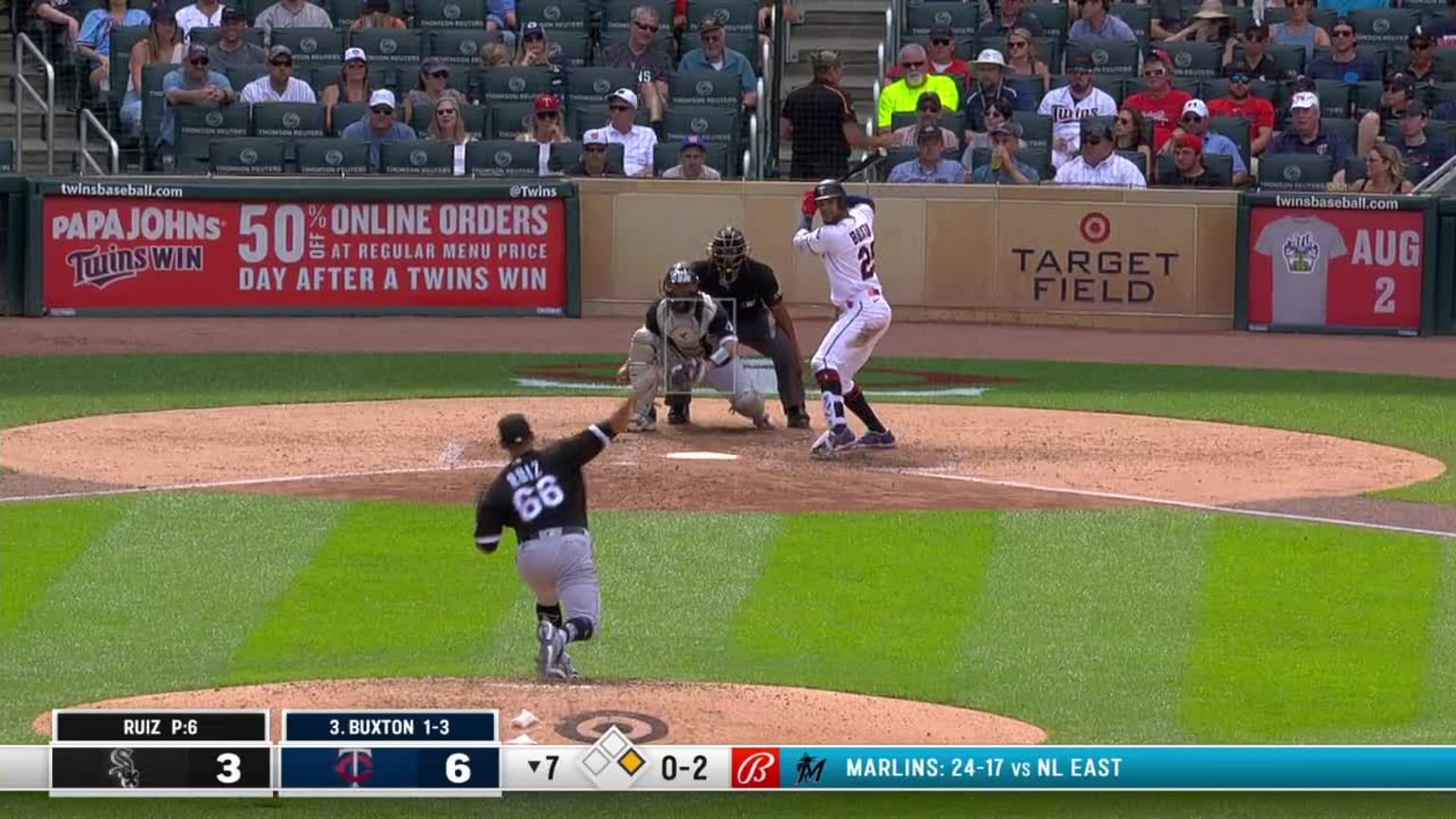 Jose Ruiz Ball to Byron Buxton | 07/16/2022 | MLB.com