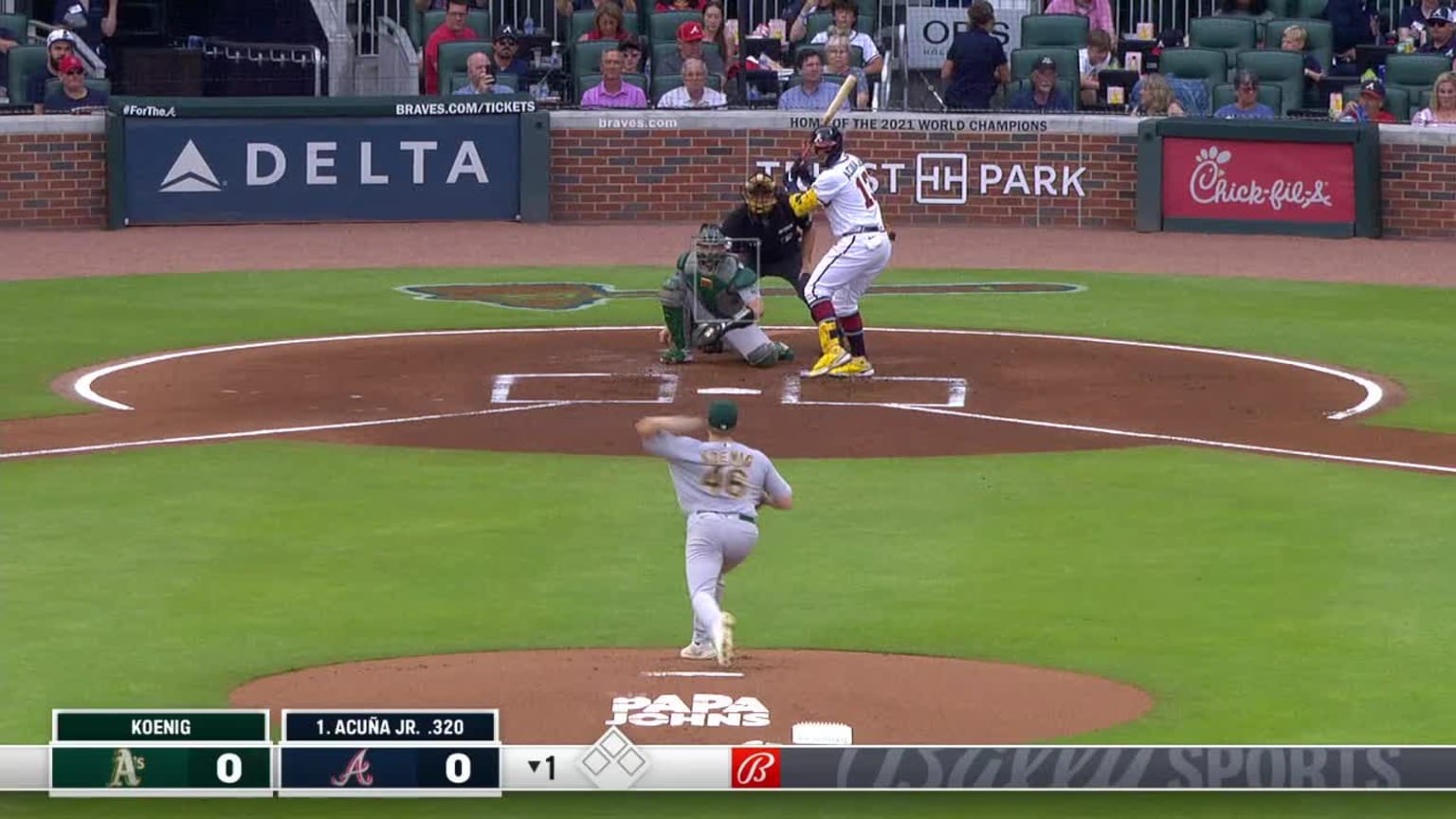 Jared Koenig Ball to Ronald Acuna Jr. | 06/08/2022 | Athletics