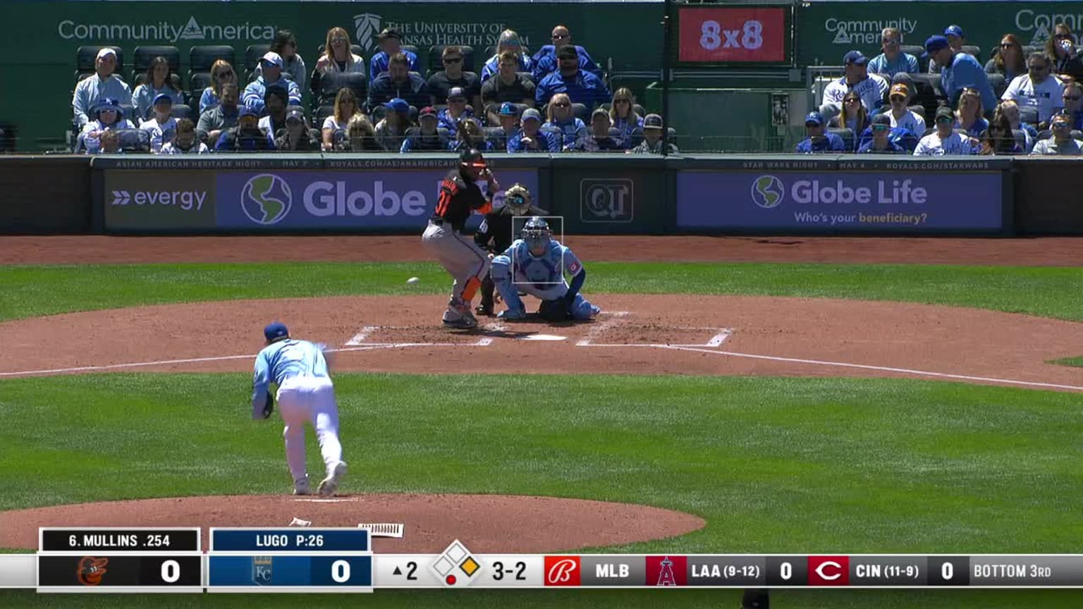 Cedric Mullins flies into a force out, center fielder Garrett Hampson ...