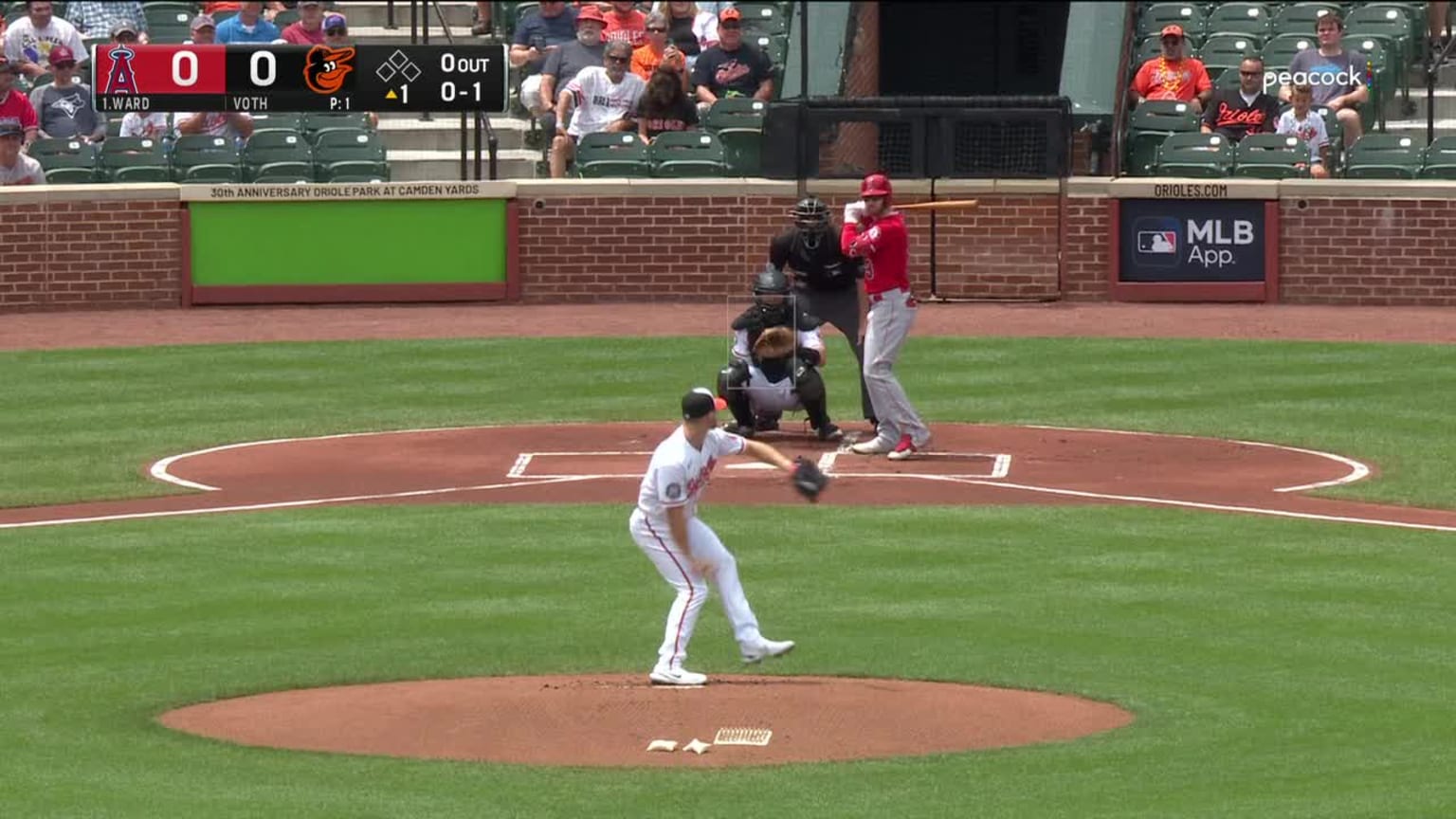 Austin Voth Foul to Taylor Ward | 07/10/2022 | Cleveland Guardians