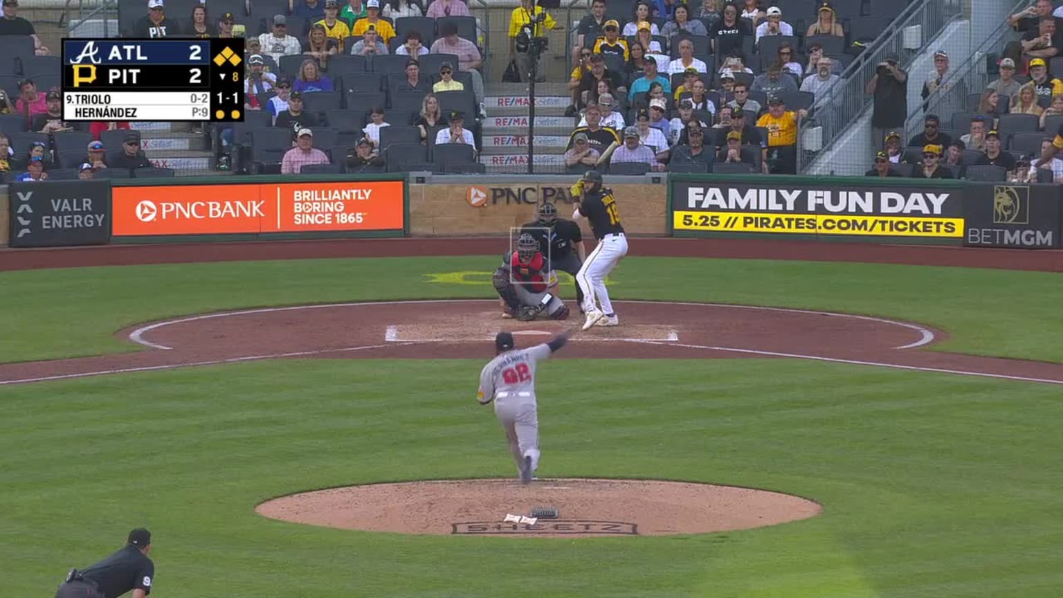 Jared Triolo flies out to second baseman Ozzie Albies. | 05/10/2025 ...