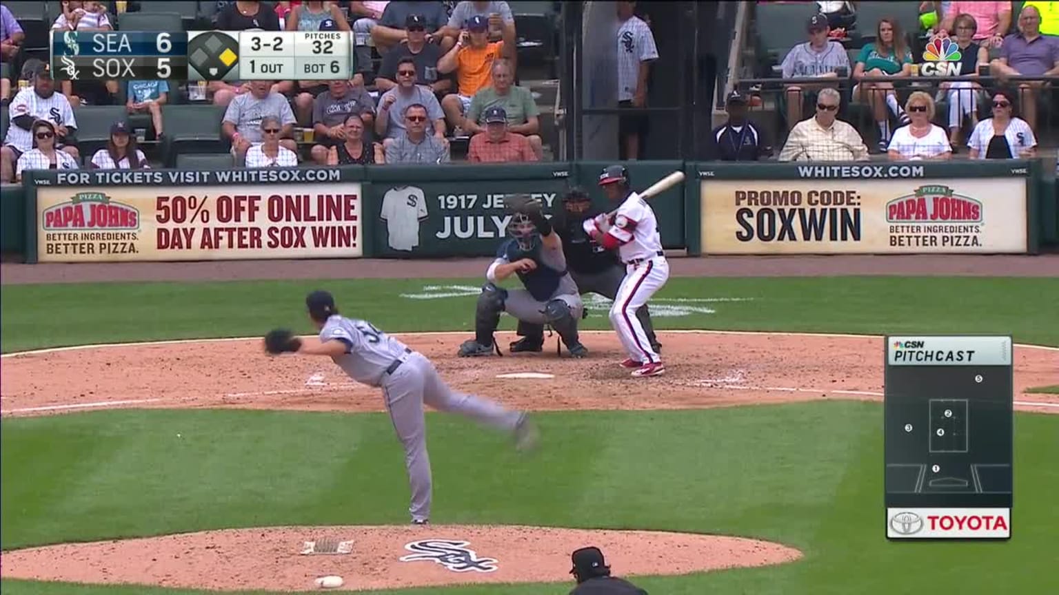 Tim Anderson walks. Matt Davidson to 2nd. | 07/16/2017 | MLB.com