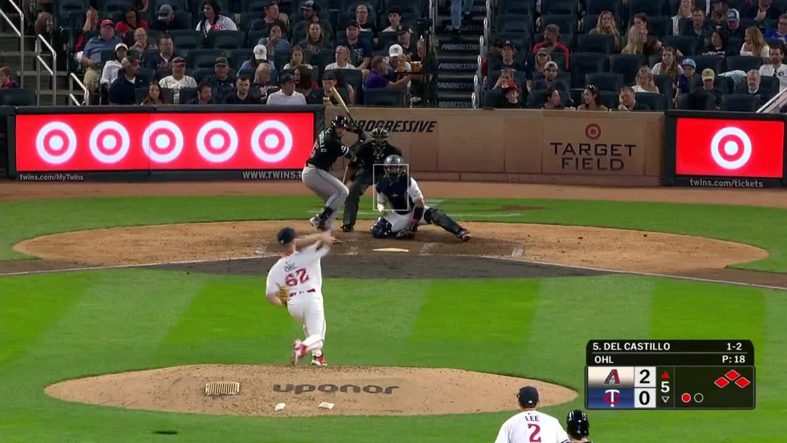 Adrian Del Castillo grounds into a force out, second baseman Luke ...