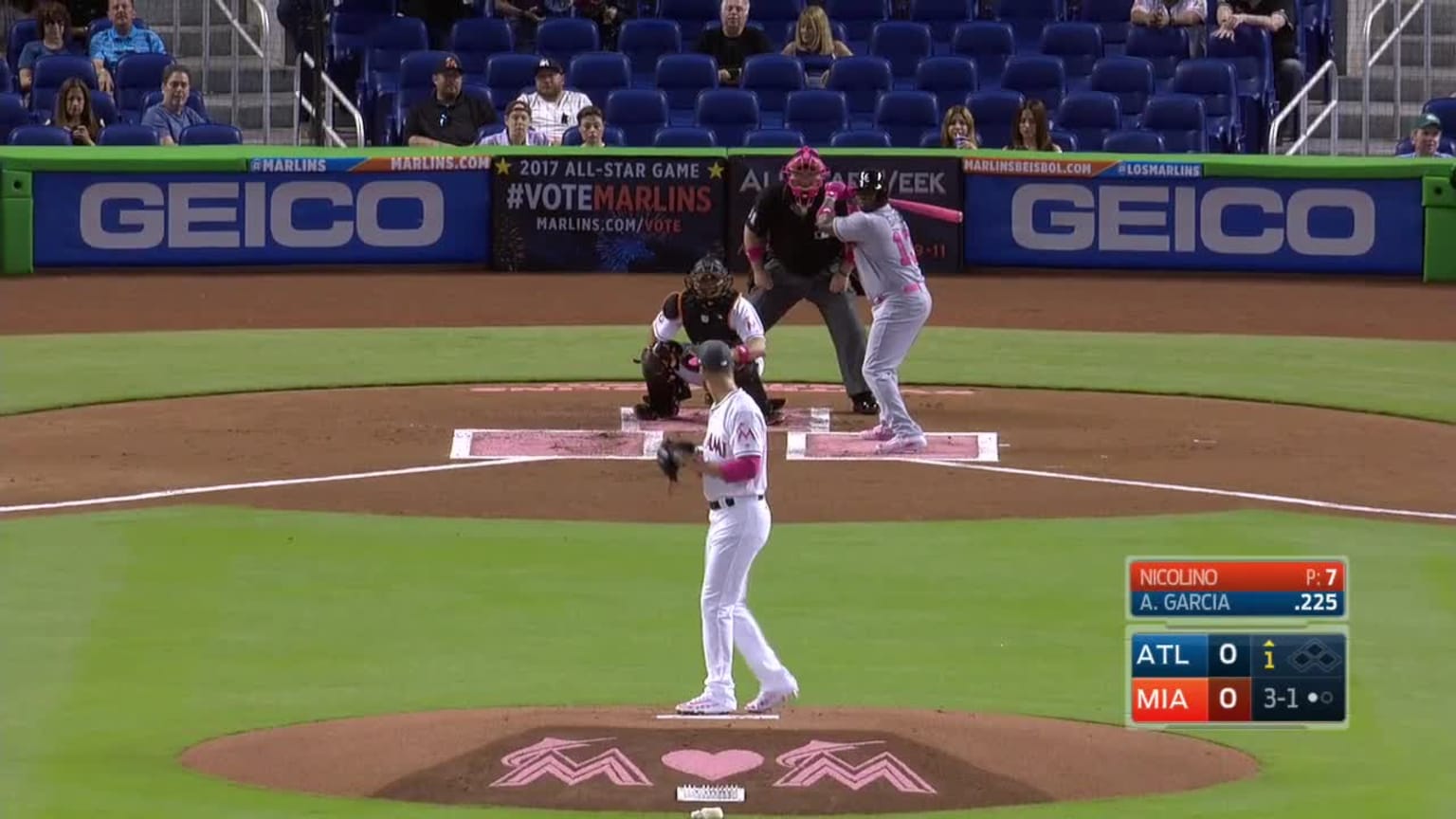 Adonis Garcia walks. | 05/14/2017 | New York Mets