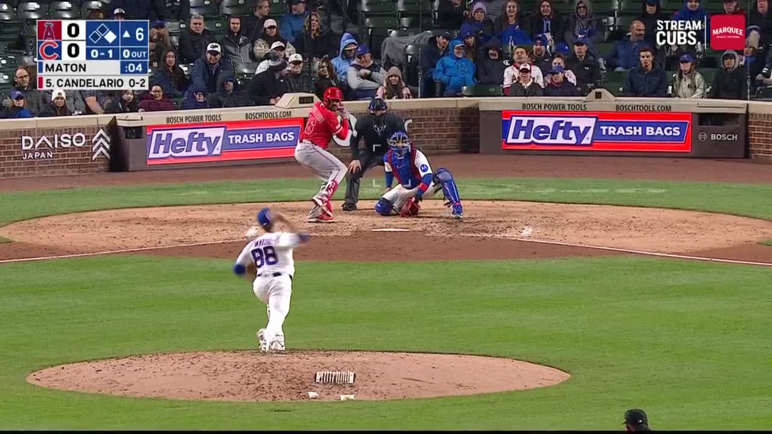 Jeimer Candelario doubles (1) on a line drive to right fielder Matt ...