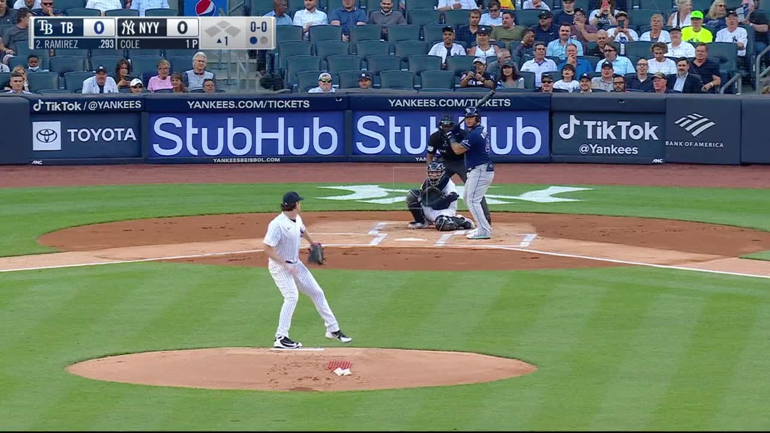 Gerrit Cole Called Strike to Harold Ramirez | 06/14/2022 | MLB.com