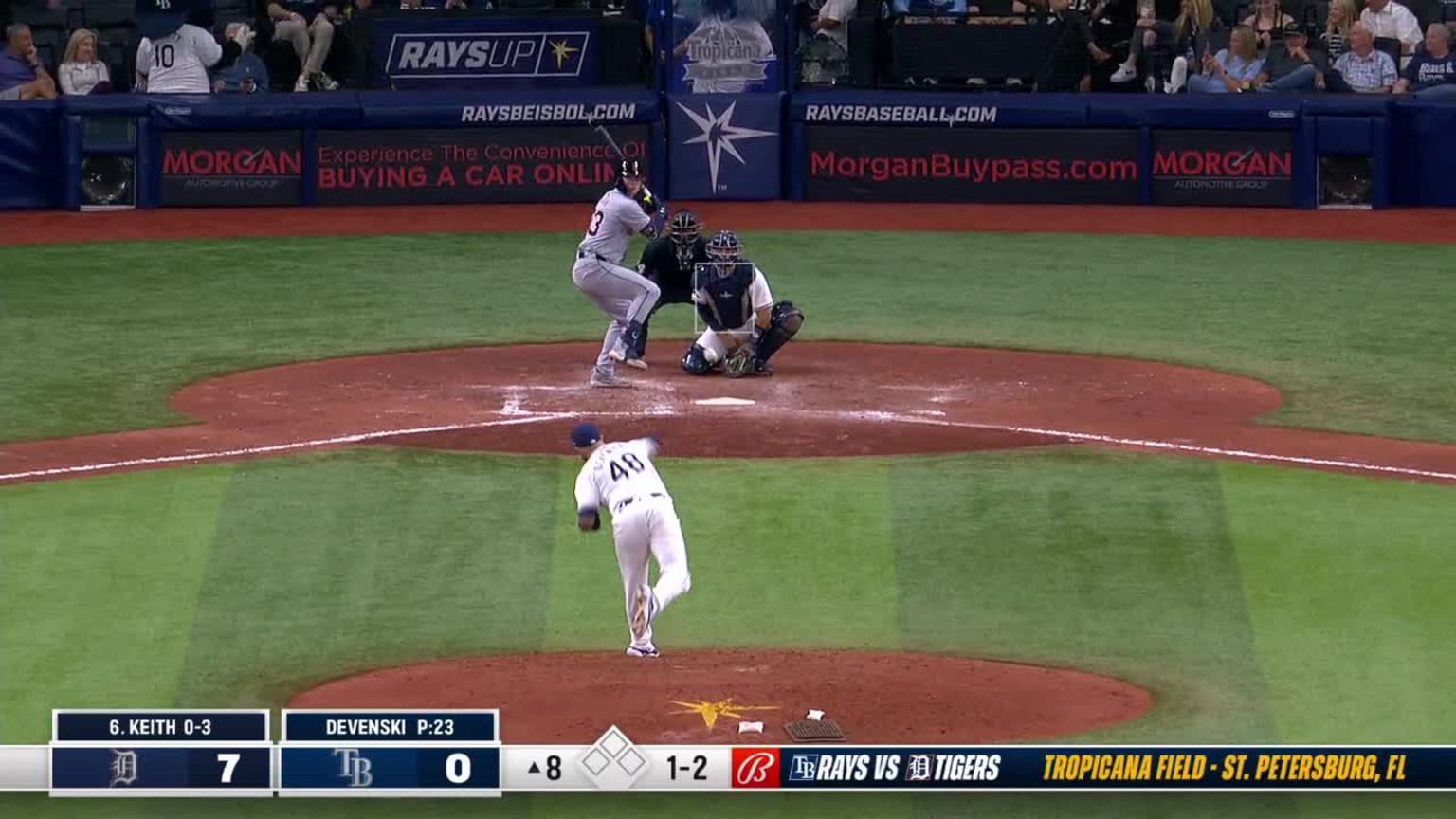 Colt Keith called out on strikes. | 04/22/2024 | Tampa Bay Rays