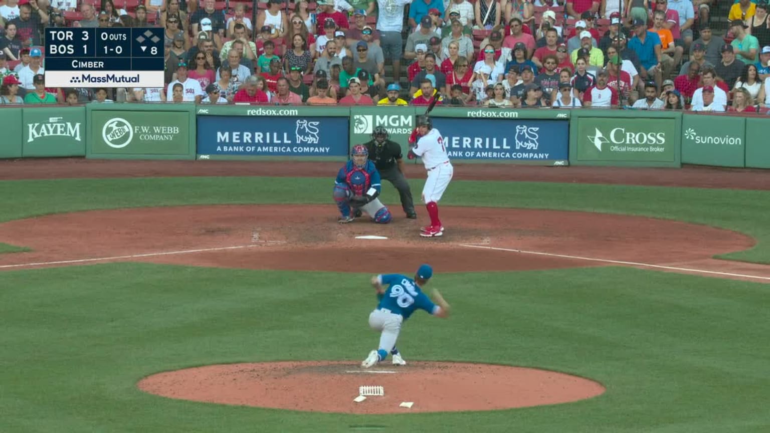 Adam Cimber Ball to Christian Vazquez | 07/23/2022 | MLB.com