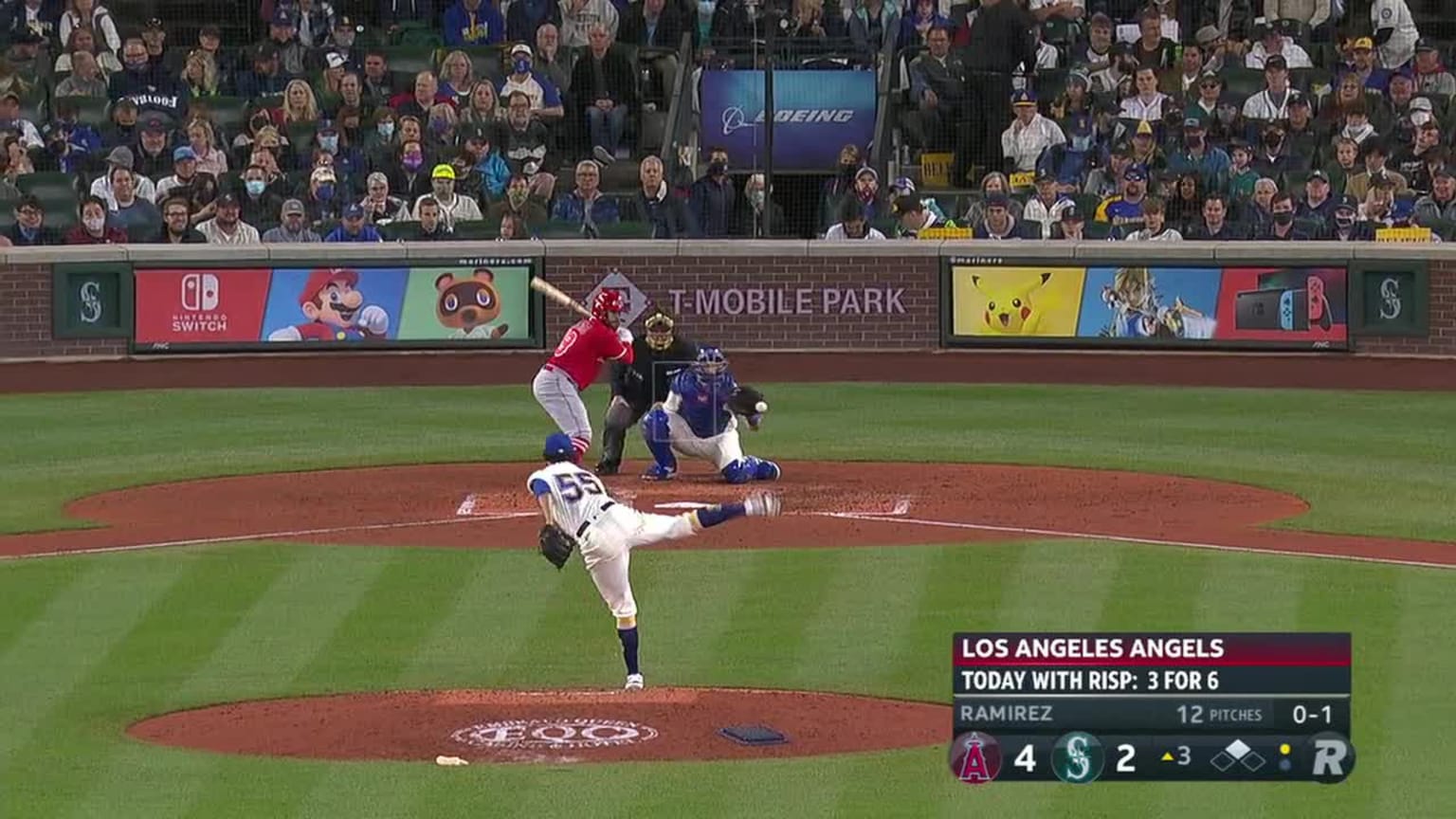 Yohan Ramirez Ball to Jose Rojas | 10/03/2021 | MLB.com