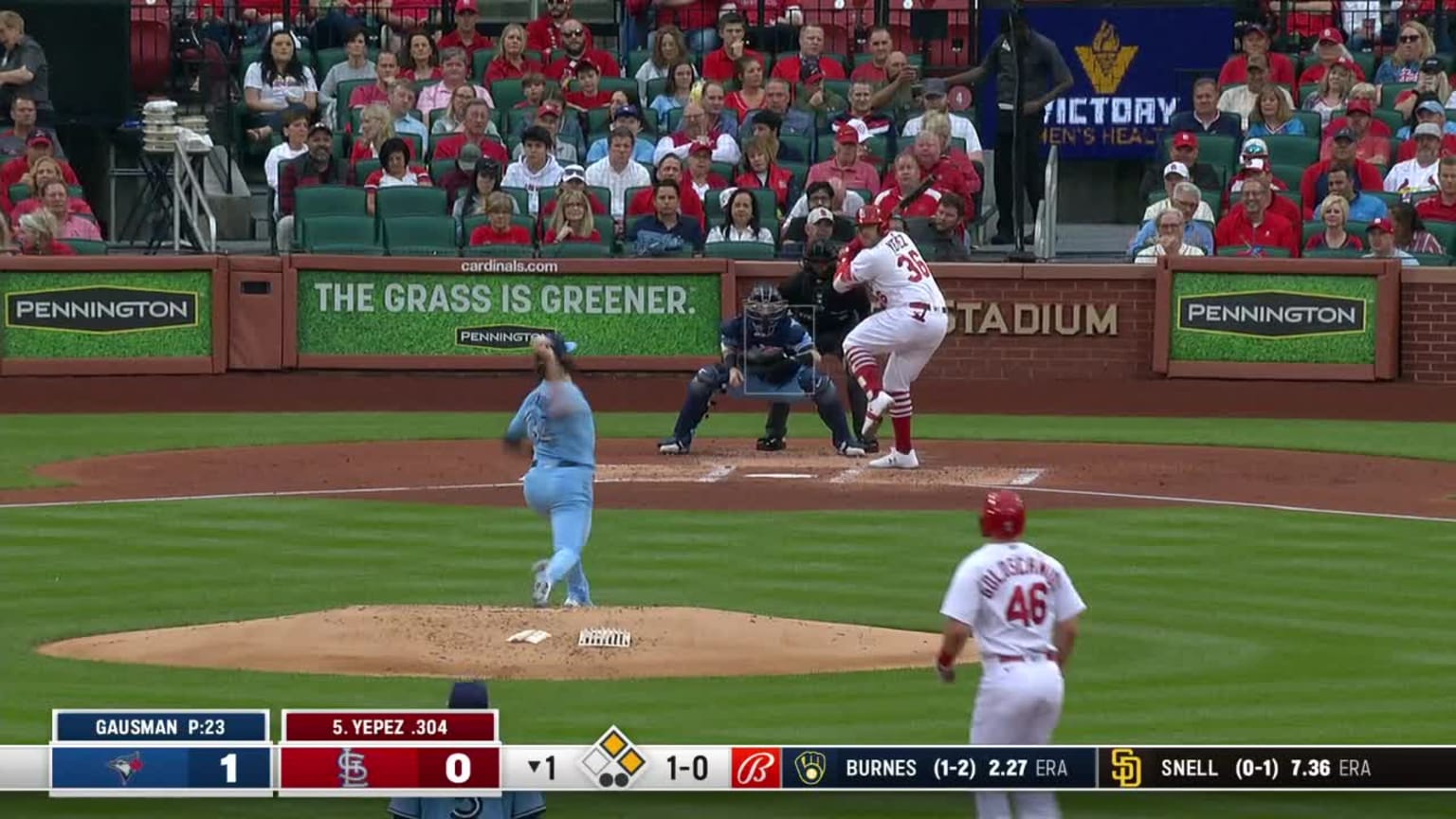 Kevin Gausman Foul to Juan Yepez | 24/05/2022 | Los Cardenales de San Luis