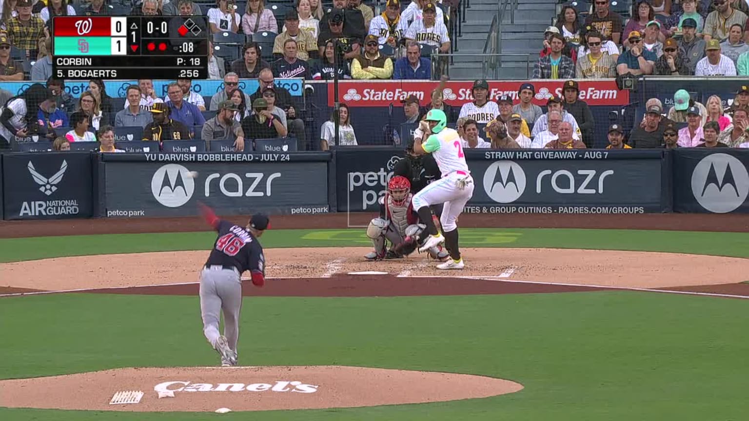 Xander Bogaerts flies out to left fielder Corey Dickerson. | 06/23/2023 ...