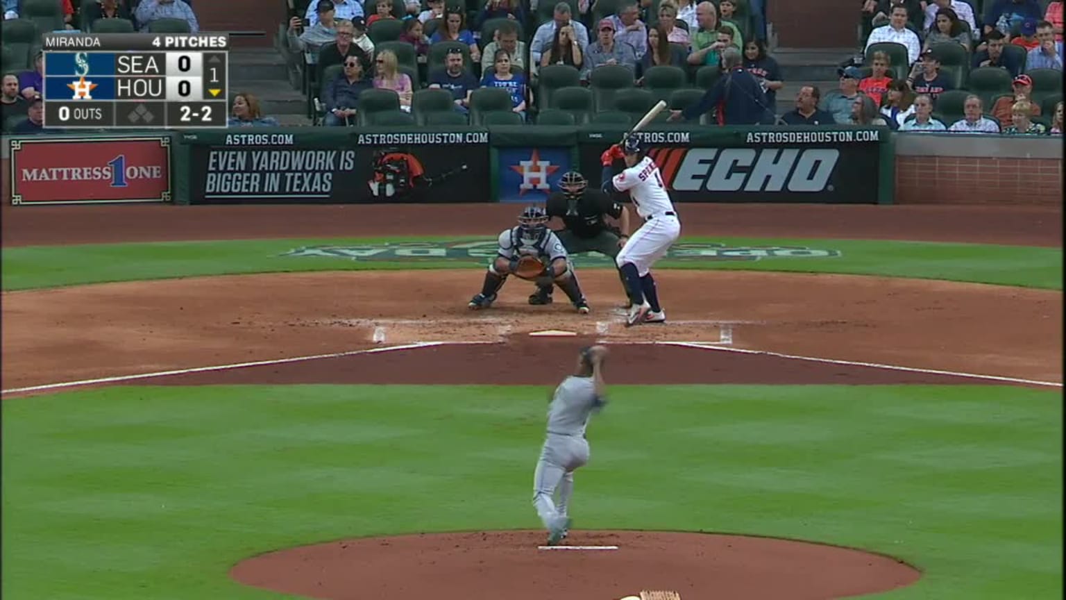 Ariel Miranda Ball to George Springer | 04/06/2017 | New York Yankees